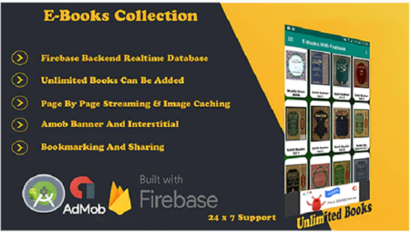 Native Android Pdf E-Books App with Firebase Back-end