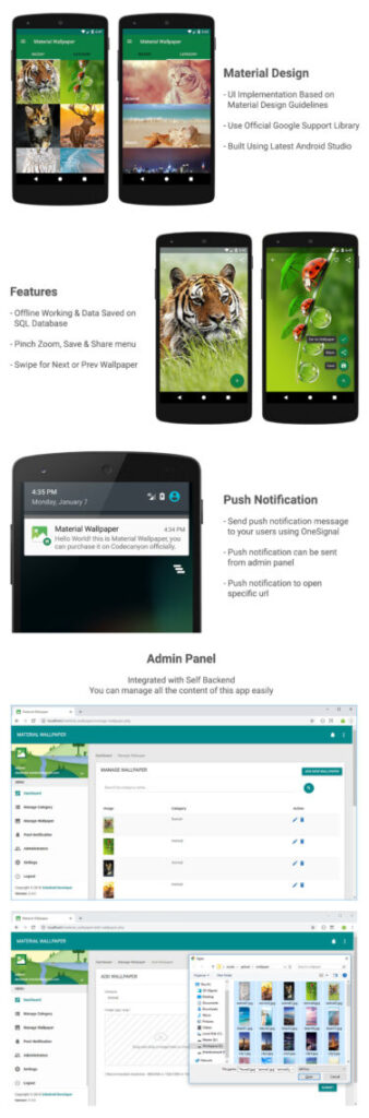 Wallpaper App with Admin Panel and category wise in android studio ...