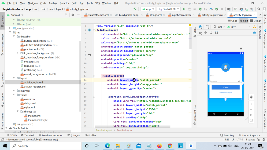 How to Create Login and Registration form in Android studio