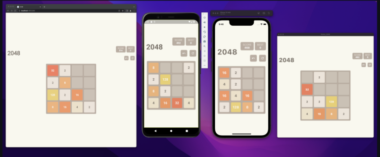 2048 Game App implemented in Flutter with source code