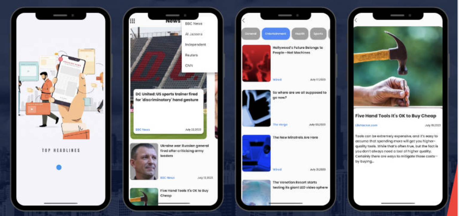 Flutter NEWS App with REST APIs source code