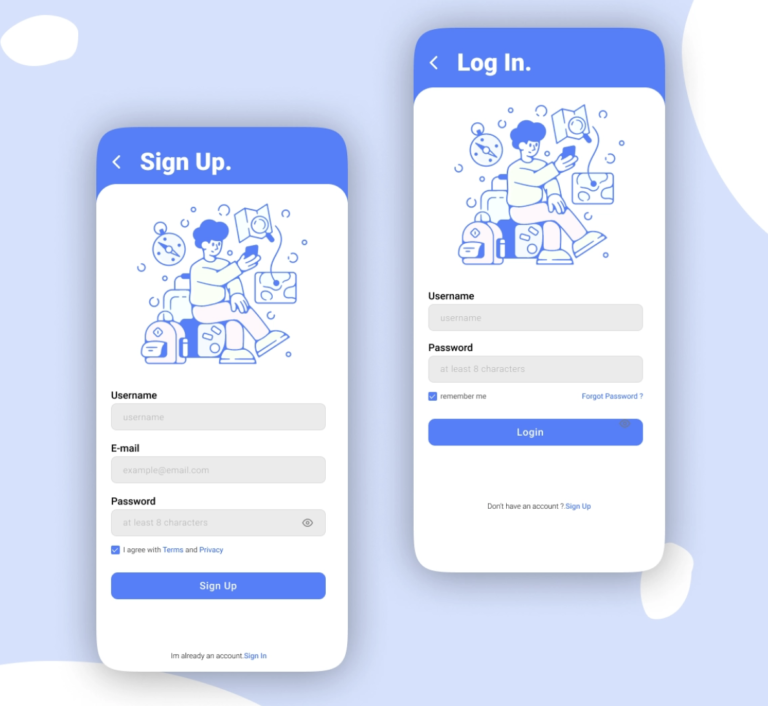 Beautiful Login Page UI made in flutter source code