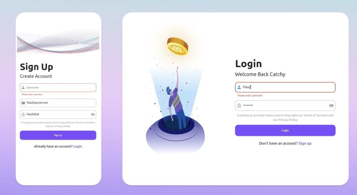Responsive login and signup screen using Flutter source code