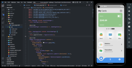 Simple Wallet App UI Build With Flutter source code