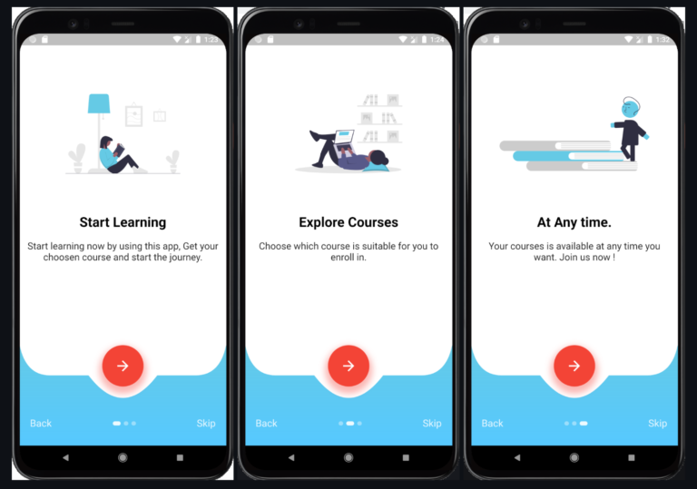 Flutter Splash Screen With Curved Custom Bottom Sheet And Dots Indicator