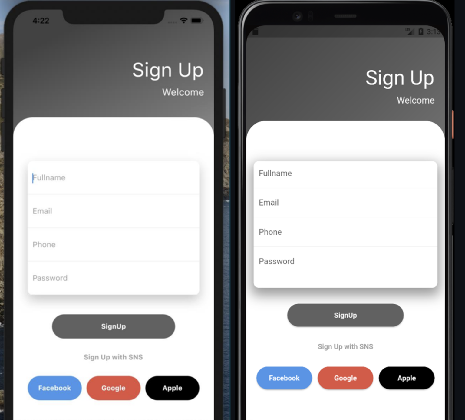 Flutter Responsive Login and Signup Auth Screen